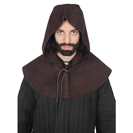 Leather hood - Rogue dark brown - andracor.com