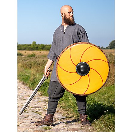 Roundshield 75cm - Gastir, yellow Larp weapon - andracor.com