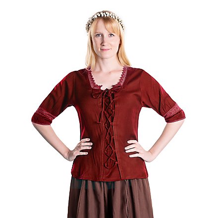 Short sleeve medieval blouse - Valeria - andracor.com