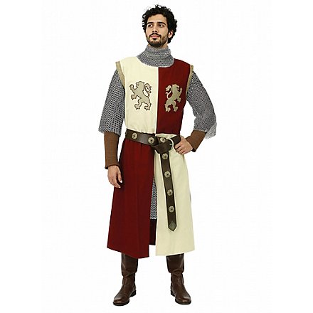 Tunic red/white with double lion - Leonard - andracor.com