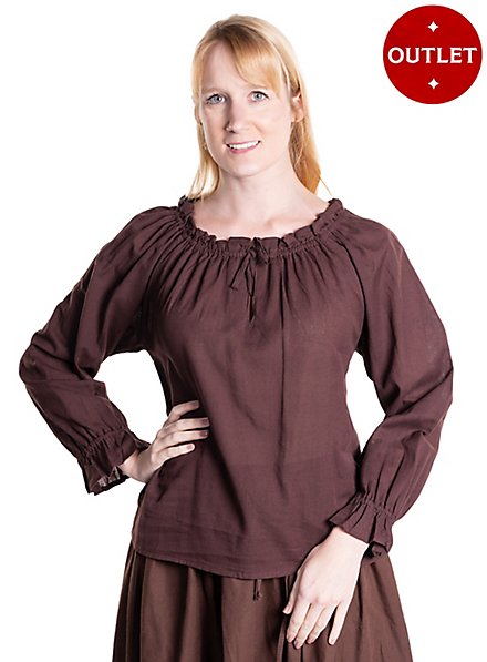 Medieval blouse with long sleeves - Edith - andracor.com