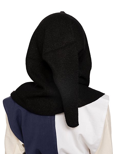 Medieval Chaperon black for Kids - andracor.com