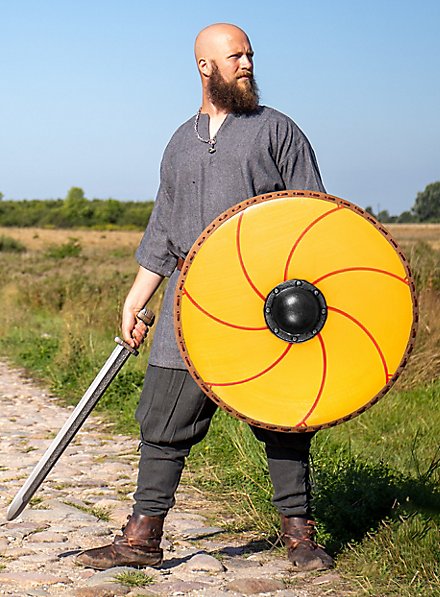 Roundshield 75cm - Gastir, yellow Larp weapon - andracor.com