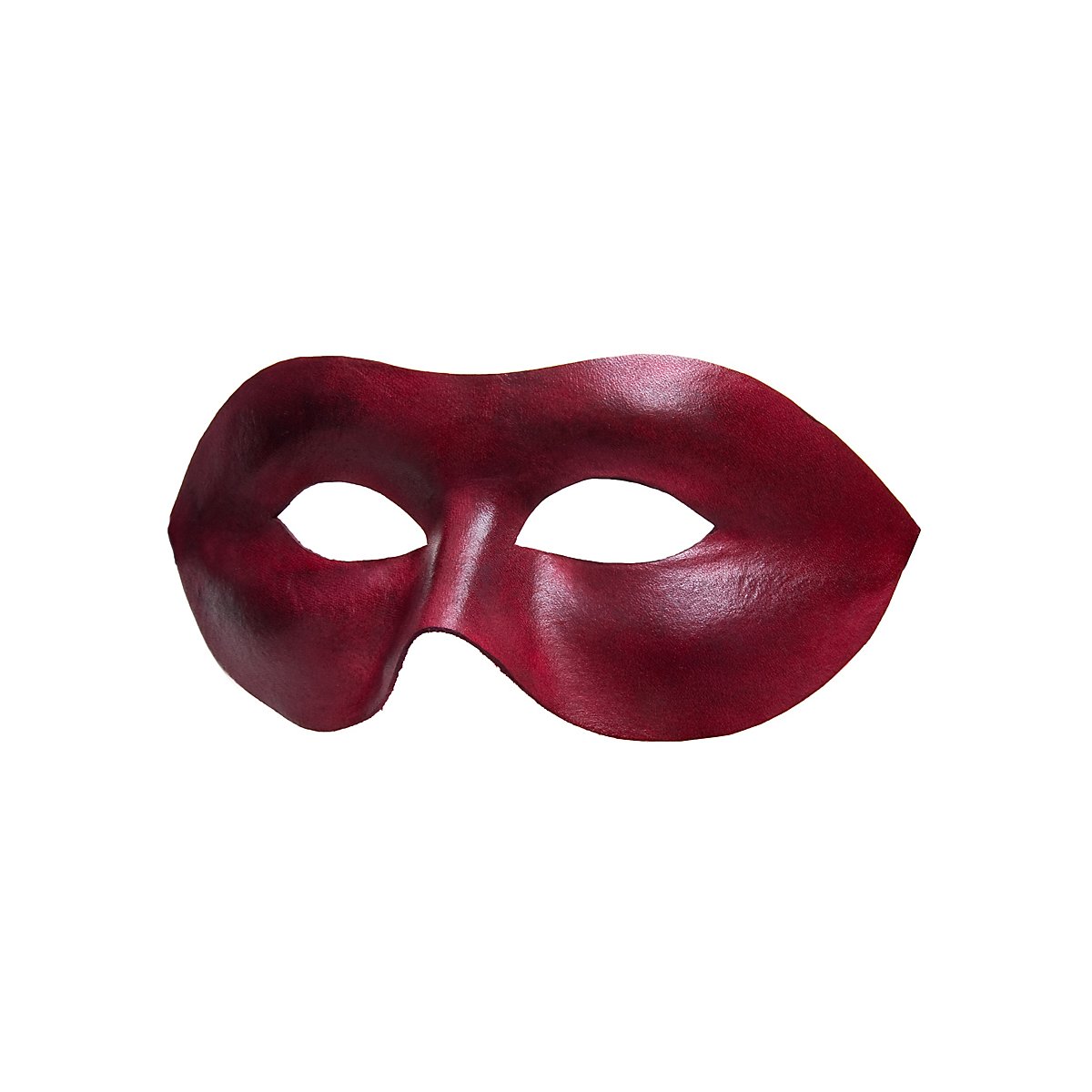 Masque vénitien en cuir Colombina Liscia rouge - andracor.com