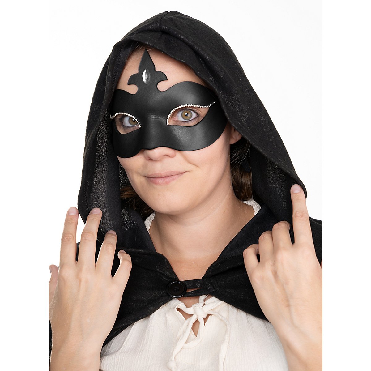 Colombina Stella Venetian Leather Mask - andracor.com