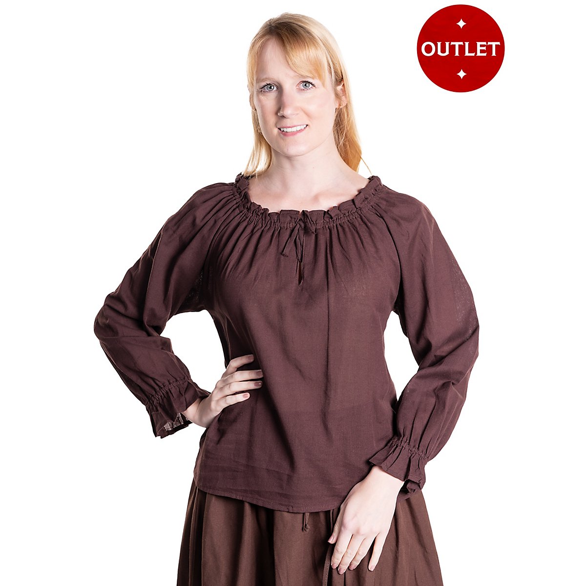 Medieval blouse with long sleeves - Edith - andracor.com