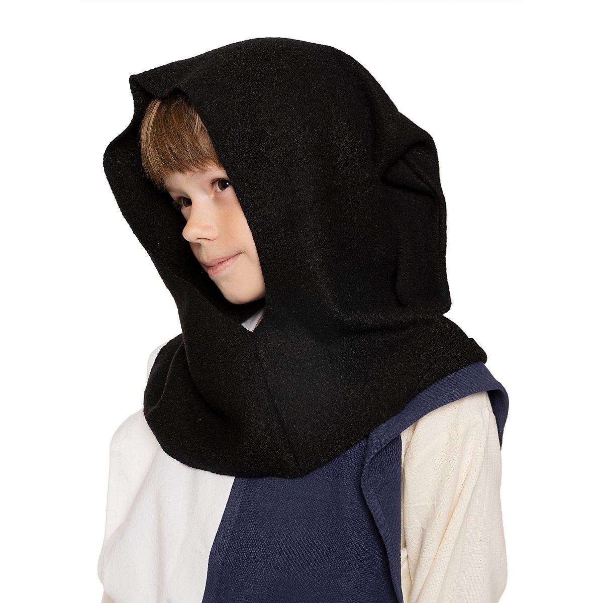 Medieval Chaperon black for Kids - andracor.com