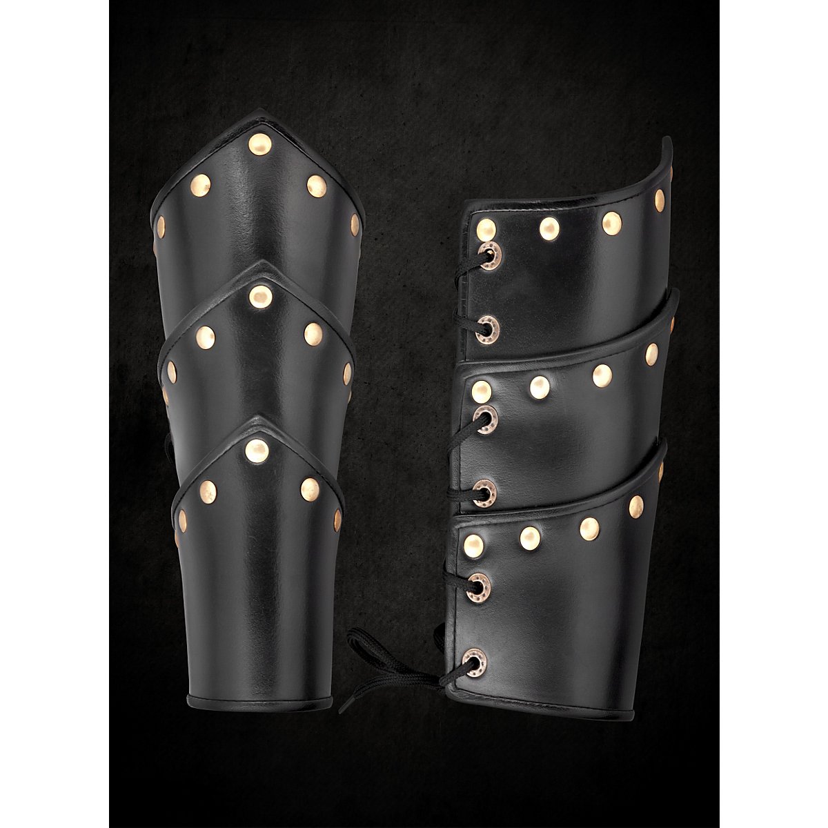 Segmented Leather Vambraces - andracor.com