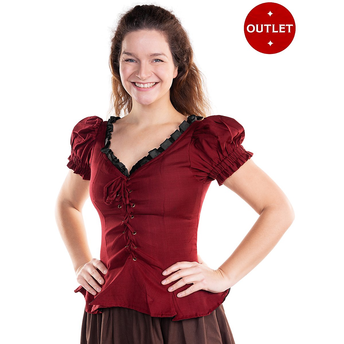 Short sleeve medieval blouse - Kristin - andracor.com