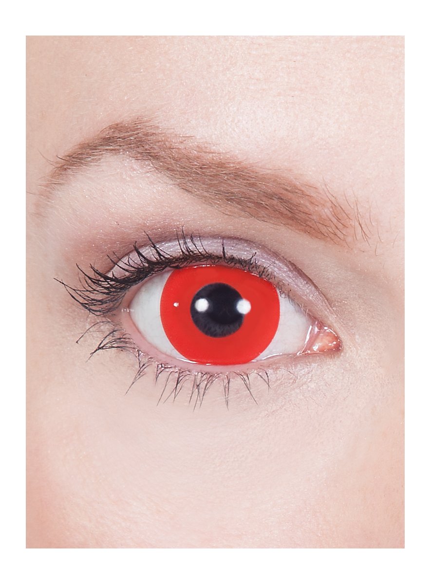 Lentilles de contact mini Sclera rouges - andracor.com