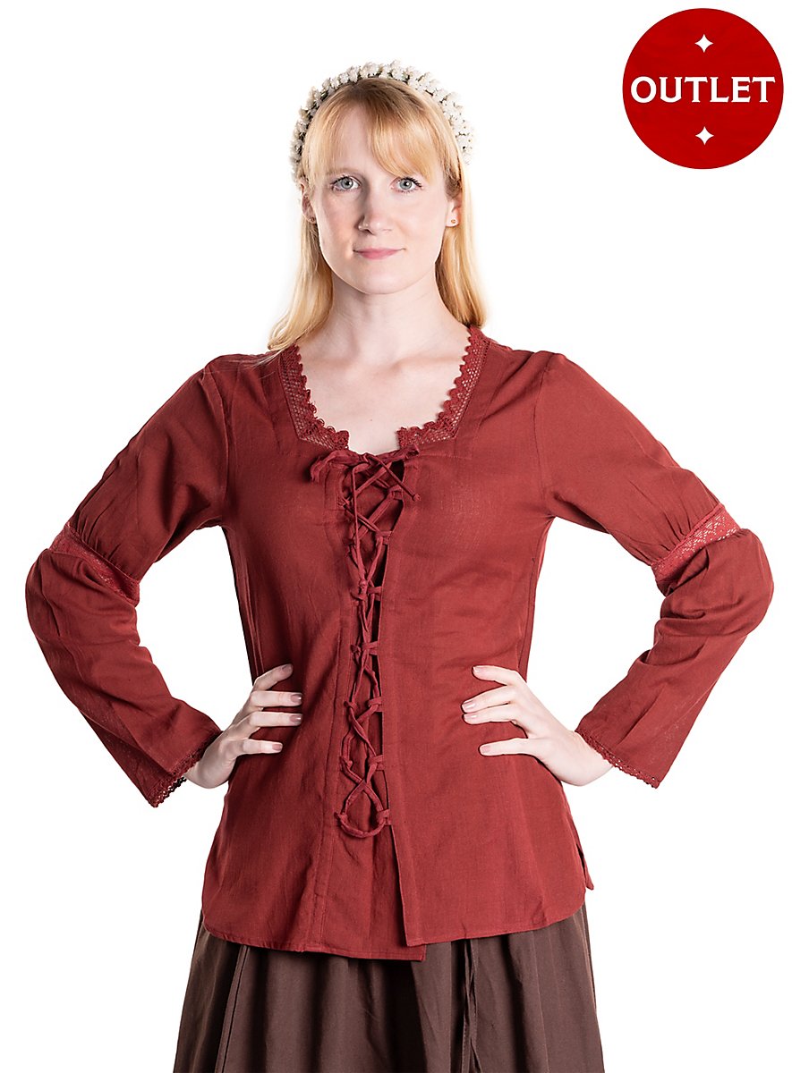 Medieval blouse with lace - Emmi - andracor.com