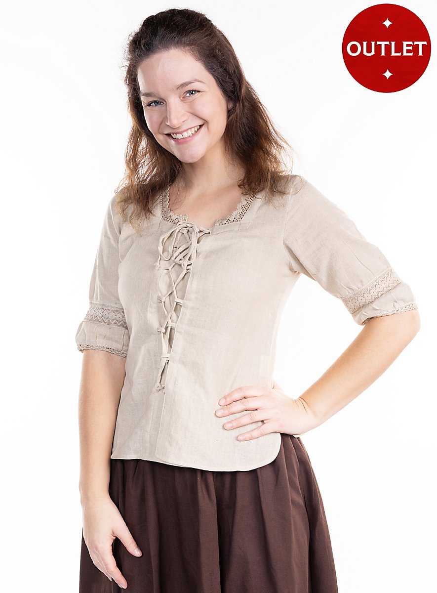 Short sleeve medieval blouse - Valeria - andracor.com