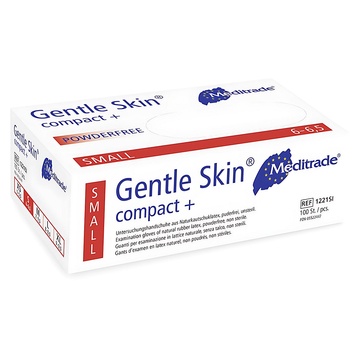Meditrade Gentle Skin® compact Latex examination gloves - 100 pcs ...