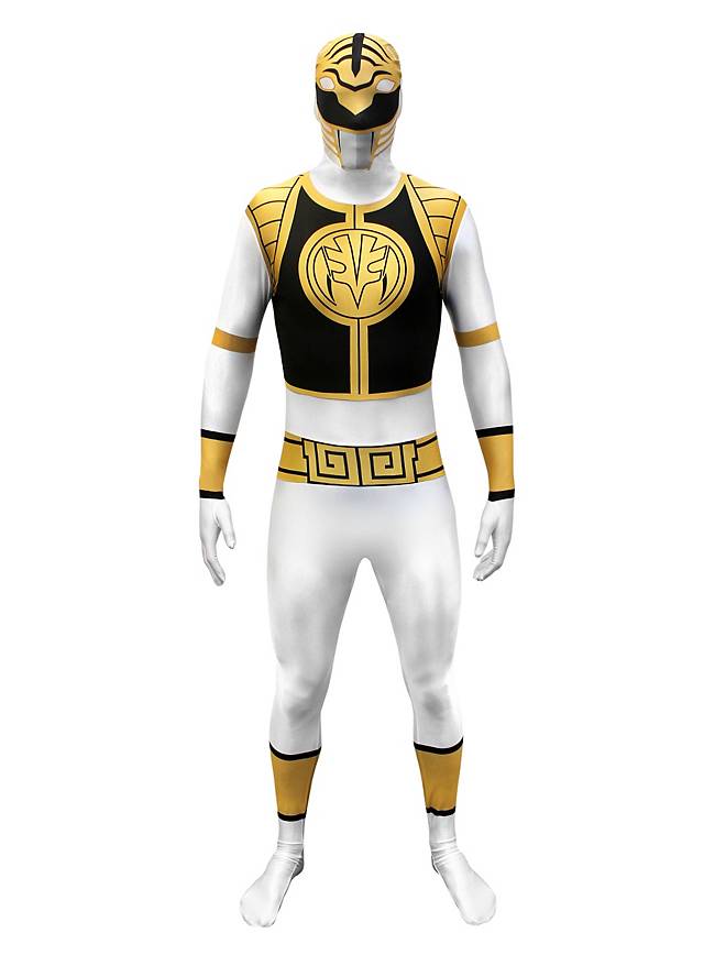 Morphsuit White Power Ranger Full Body Costume - maskworld.com