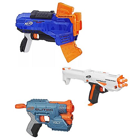 NERF Blaster Bundle: Rukkus ICS-8, Modulus Barrelstrike & Elite 2.0 ...