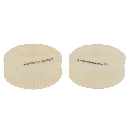 Worker - Serrated concave plastic flywheels (rice white) - blasterparts.com