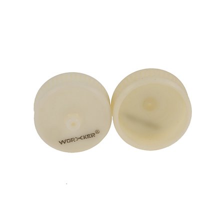 Worker - Serrated concave plastic flywheels (rice white) - blasterparts.com