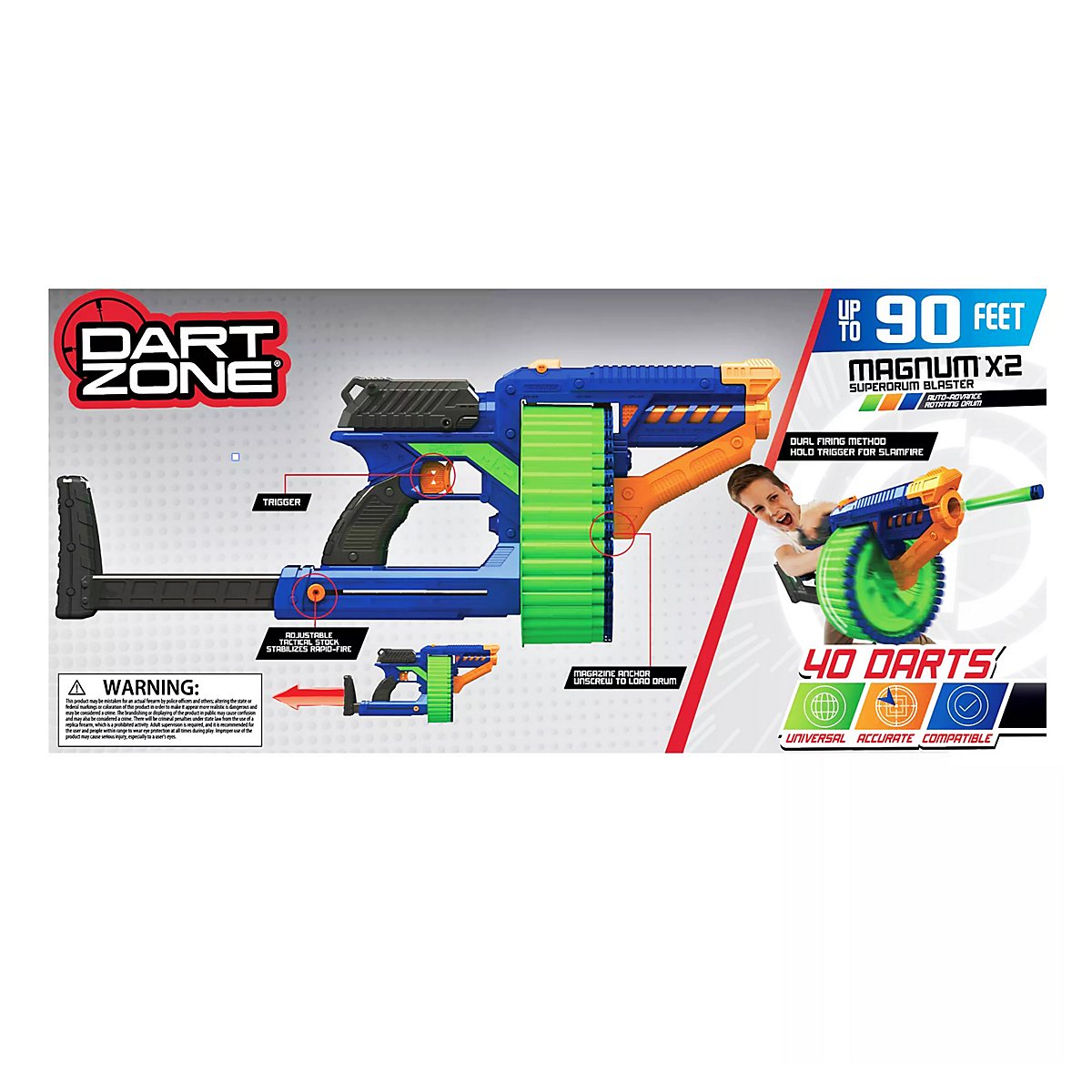 Dart Zone Magnum X2 Superdrum Blaster - blasterparts.com