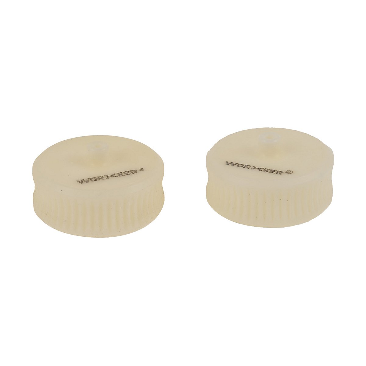 Worker - Serrated concave plastic flywheels (rice white) - blasterparts.com