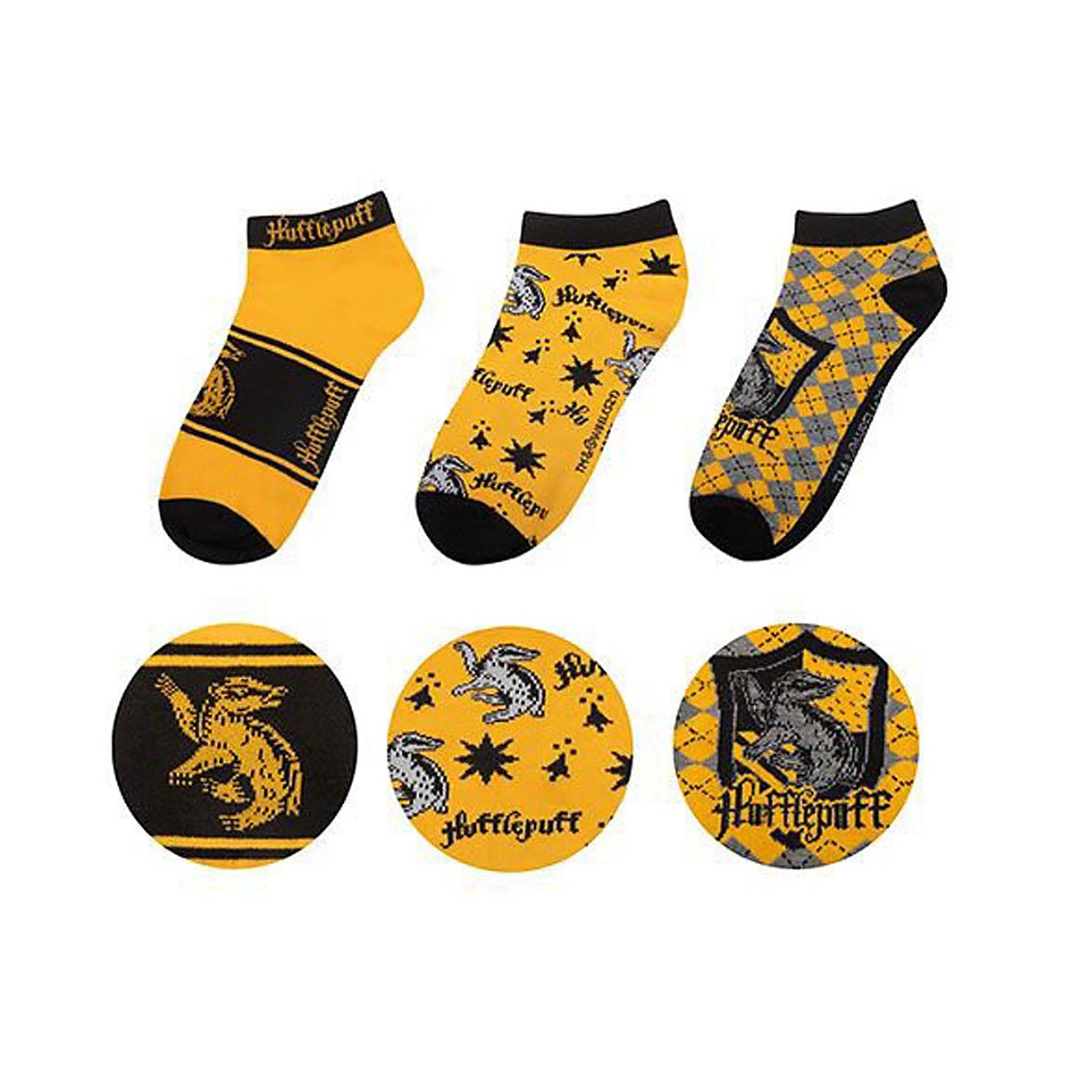 Harry Potter - Ankle Socks 3-Pack Hufflepuff - kidomio.com