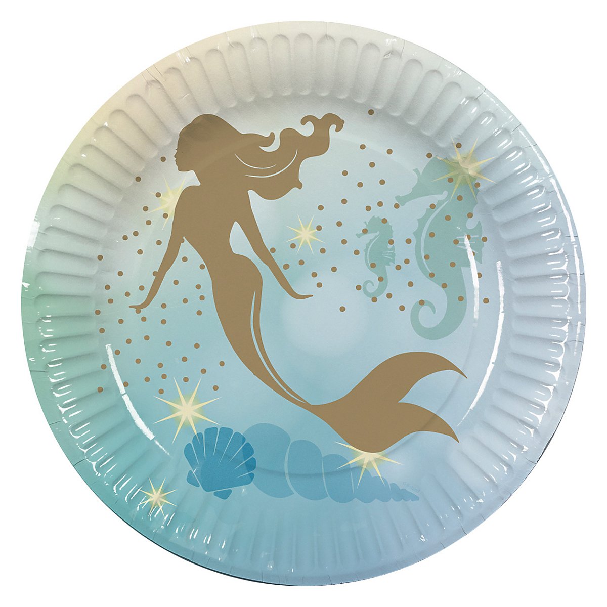 Mermaid paper plate 10 pieces - kidomio.com