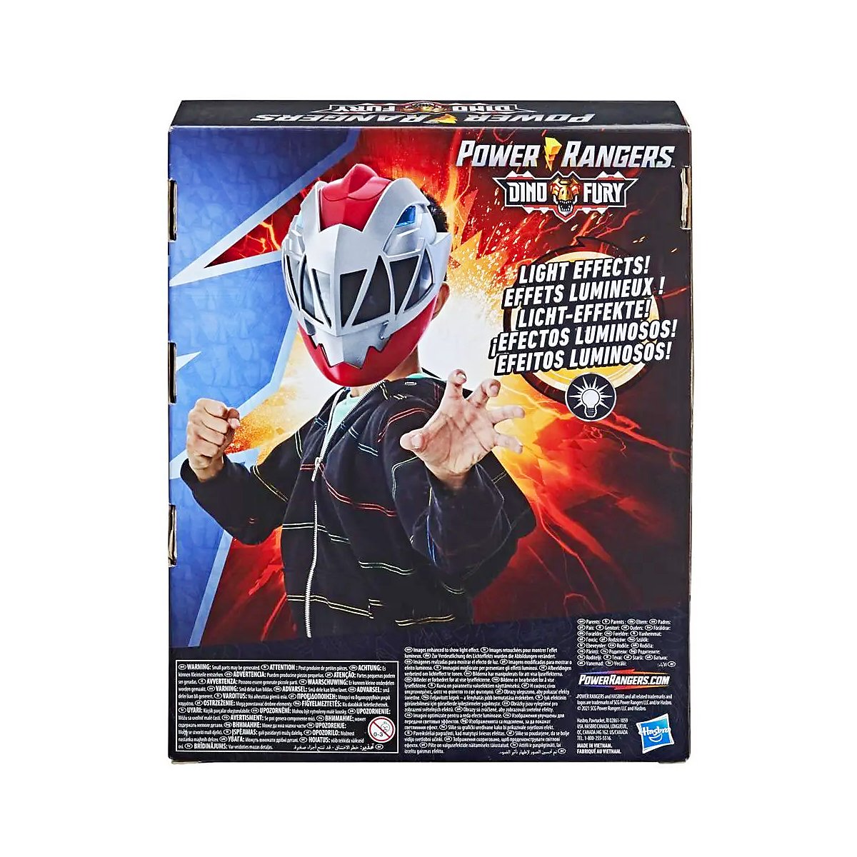 Power Rangers Dino Fury Red Ranger electronic Mask - kidomio.com