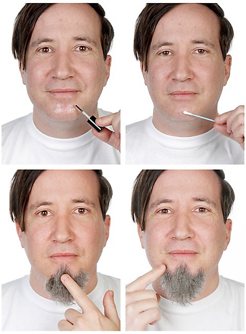 Bartset Professor mit Kinnbart und Schnurrbart - maskworld.com