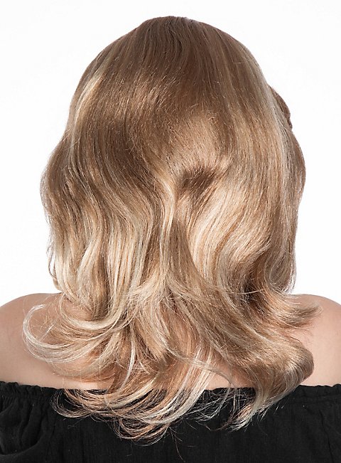 Blonde Perücke mit seitlichen Föhnwellen - maskworld.com