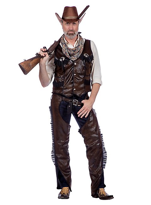 Cowboy Kunstleder Weste & Chaps - maskworld.com