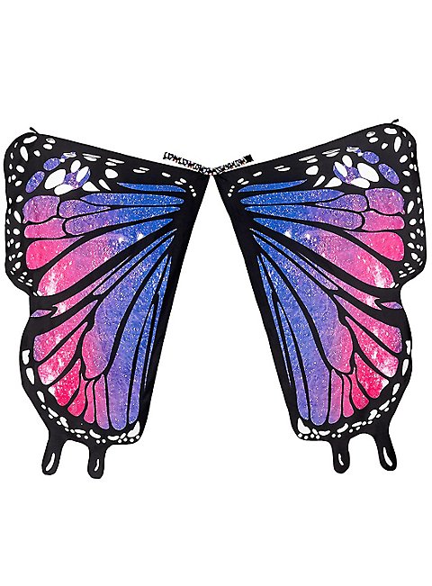 Große Schmetterlingsflügel aus Stoff lila - maskworld.com