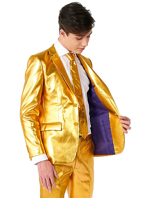 OppoSuits Teen Groovy Gold Anzug für Jugendliche - maskworld.com