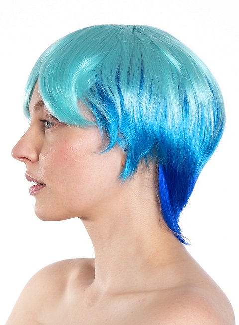 Festival Perücke türkis-blau - maskworld.com