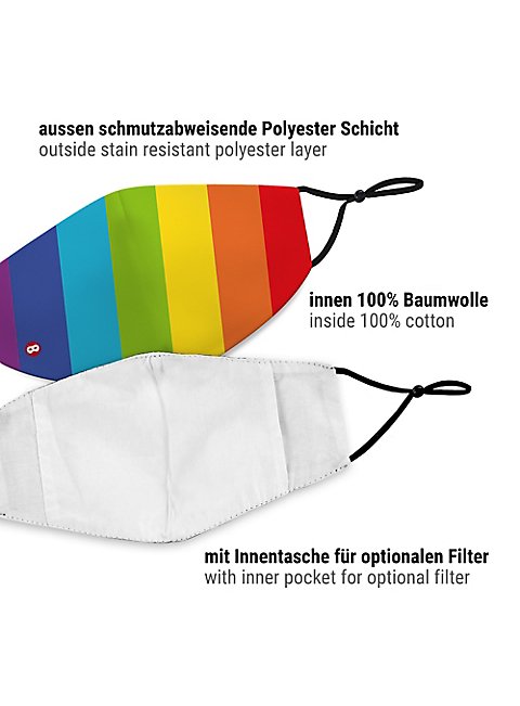 Stoffmaske Regenbogen - maskworld.com