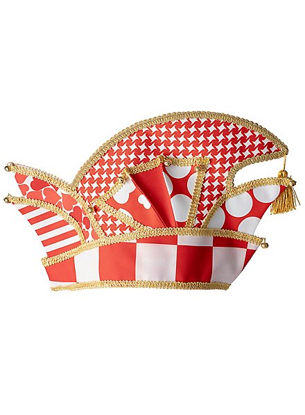Committee cap patchwork red and white - maskworld.com