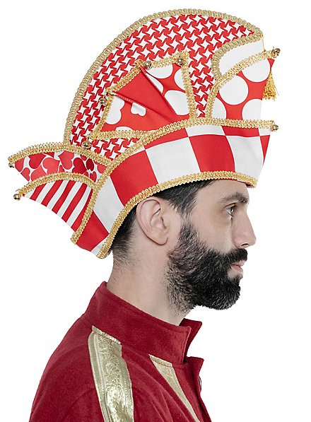 Committee cap patchwork red and white - maskworld.com