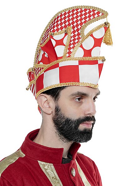 Committee cap patchwork red and white - maskworld.com