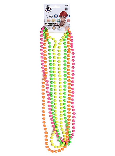 80s neon pearl necklace - maskworld.com