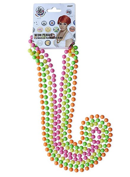 80s neon pearl necklace - maskworld.com