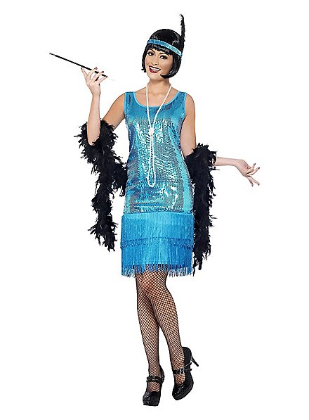 Abito flapper anni '20 turchese - maskworld.com