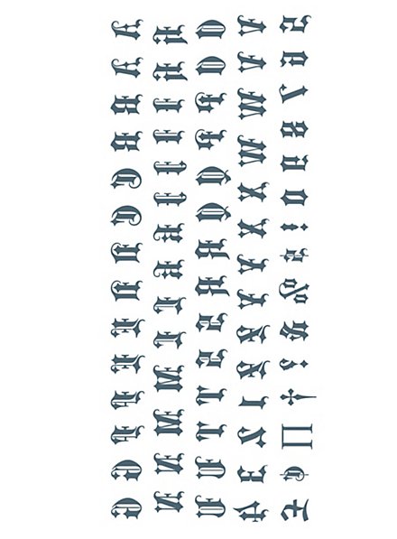 Alphabet Ankle Adhesive Tattoos - maskworld.com