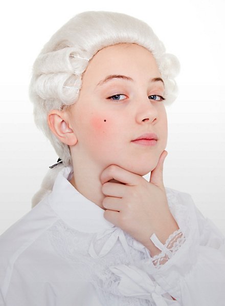 Baroque Children's Wig with Plait - maskworld.com