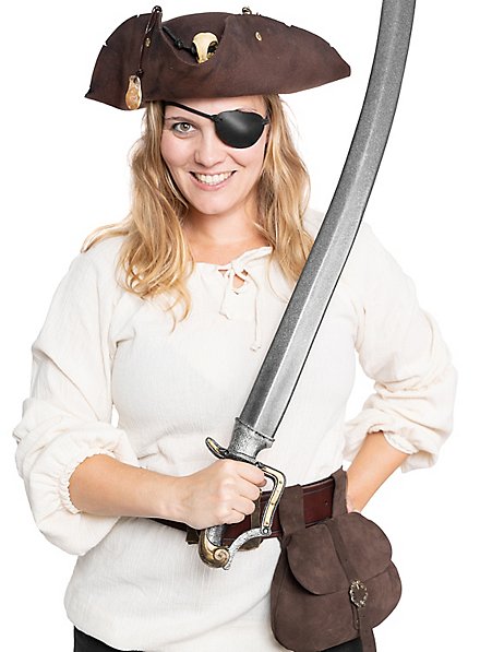 Augenklappe für Piraten aus echtem Leder - maskworld.com