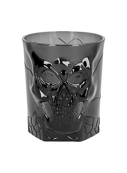 Bicchiere di plastica teschio nero - maskworld.com
