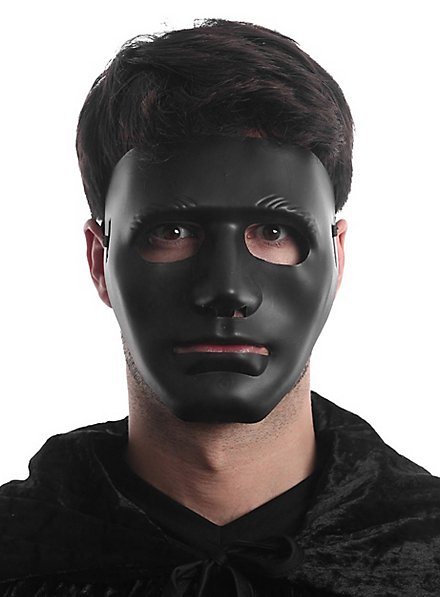 Black Pantomime Half Mask - maskworld.com
