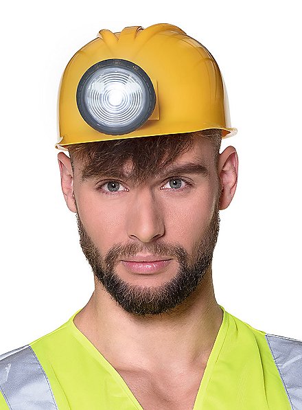 Builder'S Helmet With Lamp - maskworld.com
