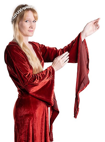 Burgherrin Samtkleid rot - maskworld.com