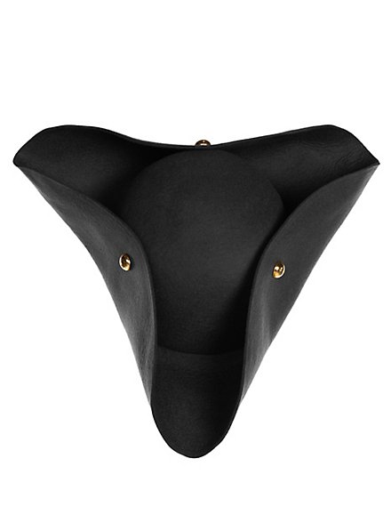 Cappello da pirata Tricorno in feltro di lana - Henry - maskworld.com