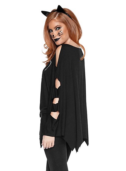 Cat Poncho-Shirt with cat ears - maskworld.com