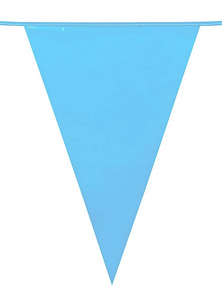 Catena di gagliardetti blu chiaro da 10 metri - maskworld.com