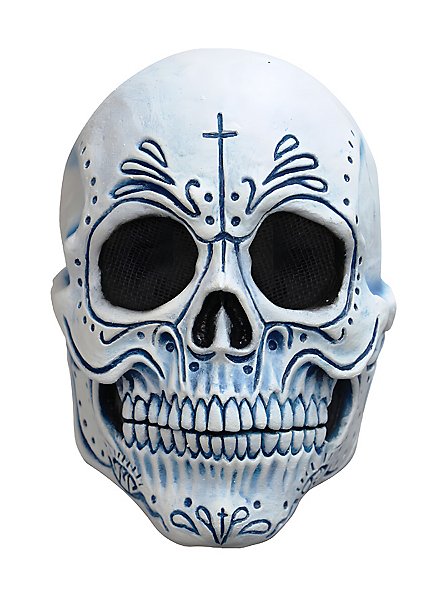 Catrina schedel masker blauw - maskworld.com